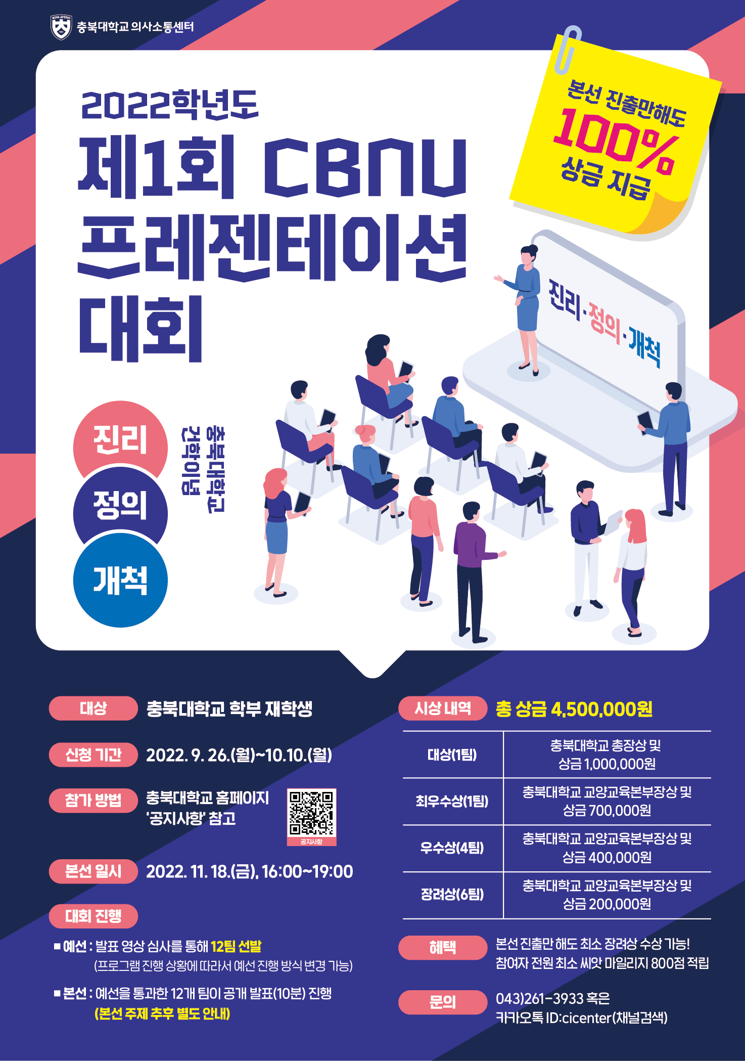 커뮤니티 - 2022학년도 제1회 CBNU 프레젠테이션 대회 안내